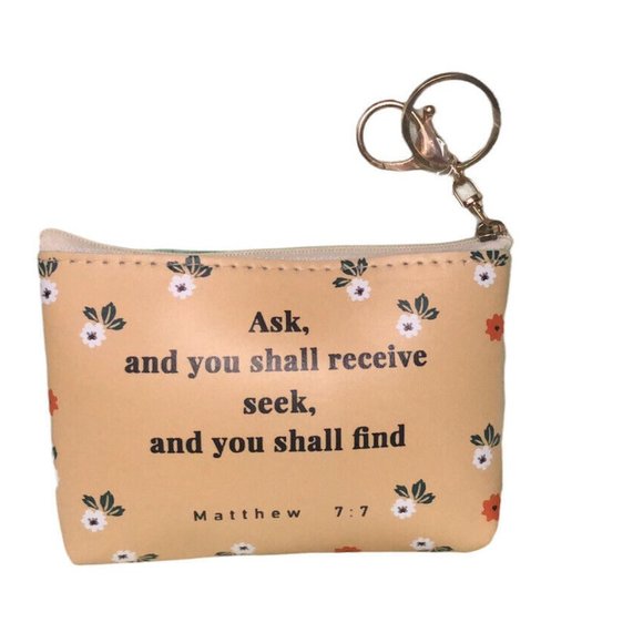 No Brand | Bags | Bible Verse Coin Purse Ladies Wallet Zipper Closure ...